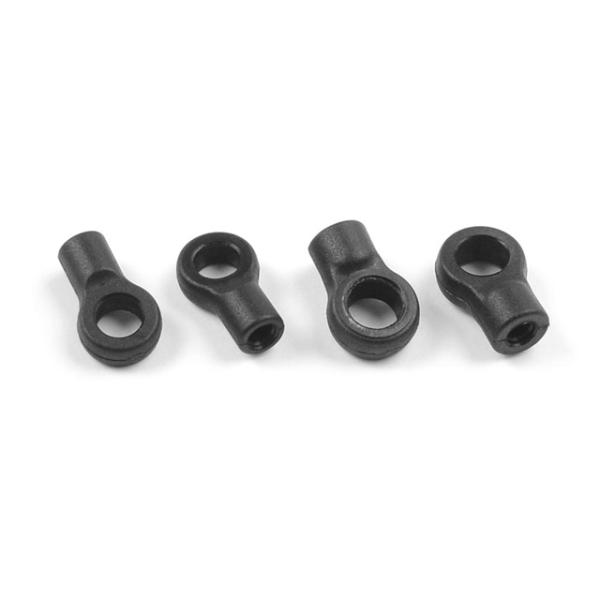 Molded composite ball joints for ends of XRAY T2, T3 shock shafts. Set of four.