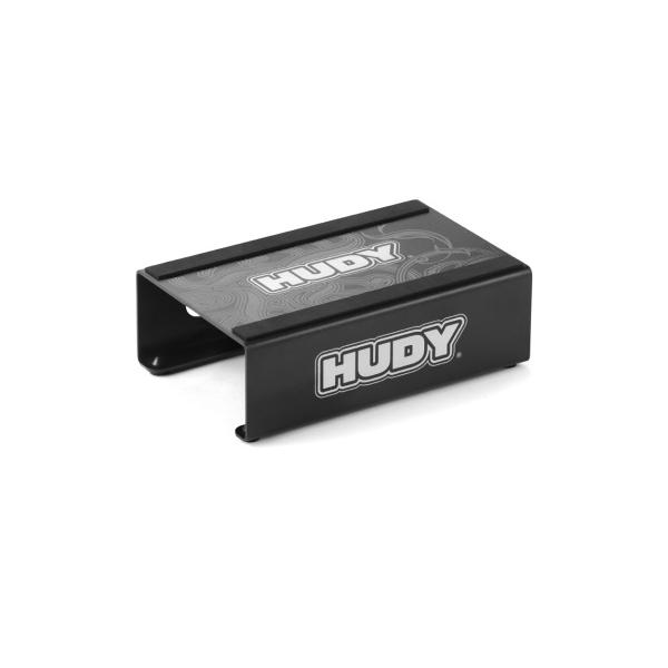 Redesigned and improved HUDY stylish car stand for 1/10 off-road cars. Features new lower and more compact rubber feet t...