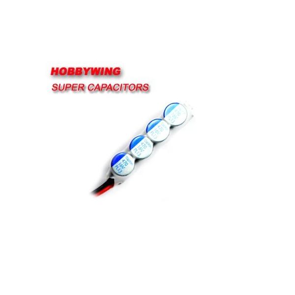 【スペック】● 容量:470uF×4● 電圧:16V● 抵抗:0.002 ohm● リップル電流耐久性：24Amp● サイズ：42mm(L)×10mm(W)×15mm(H)● 対応ESC：1/10用 XeRUNシリーズ/ 1/10用 EZR...