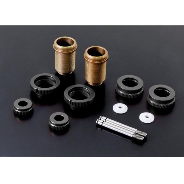 ピストン、ダイヤフラム、Oリングを自分でセレクトしたい方に。 10mm径ダンパーの基本ベースとしてお使いいただけます。＊ショックシャフトが付属していますが、使用されるピストンによってEリング間の幅はシム等で調整してください。 商品構成：■ ...