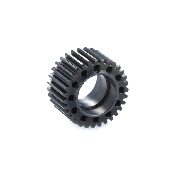 従来のHDアイドラーギヤは高強度で耐摩耗性にも優れていましたが、その重量によりレスポンス面での不満を持つこともありました。そこでギヤの幅を必要最小限に抑え、また側面にドリル加工を施すことで従来品の約11.5ｇに対し9.2ｇと軽量に仕上げまし...