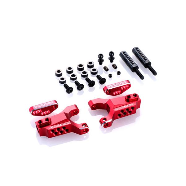 アーム長の調整がレンチ1本で可能な超簡単セットアップ!幅広いレバー比セッティングで思い通りのフロントに仕上げる!!アジャスタブルフロントサスアーム Type-3の登場です。アームの長さ調整が1.5mmレンチ1本で簡単に調整可能。調整ピッチは...