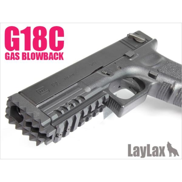 スッキリとしたデザインのG18C（グロックシリーズ）にインパクトとアクセントを与えるストライクフェイスです。既存のアンダーマウントレイルを利用し、ボルト一本で取り付けることができることが可能です。もともと戦闘能力の高いG18Cを外観からもア...