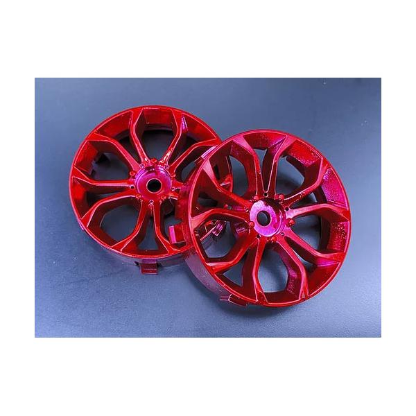DISK/ディープスパイダー（クロムレッド）2PS１袋6mm /  9mm  /  12mm 世界1普及している1/10ラジコン用2ピースホイール。スーパーリム究極のスーパーリム は未来から来たホイールです。リムデザイン 2種類ディスクデザ...