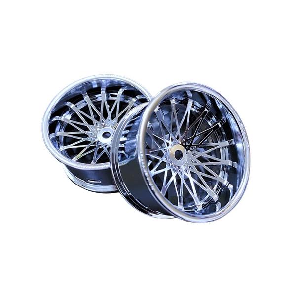 DISK／ダリア（クロム）2PS１袋＋ リム／02(クロム）DISK／Dahlia（Chrome）＋ RIM／02(Chrome） 2PS１Pack  3mm /  6mm  /  9mm  世界１普及している1/10ラジコン用２ピースホイ...