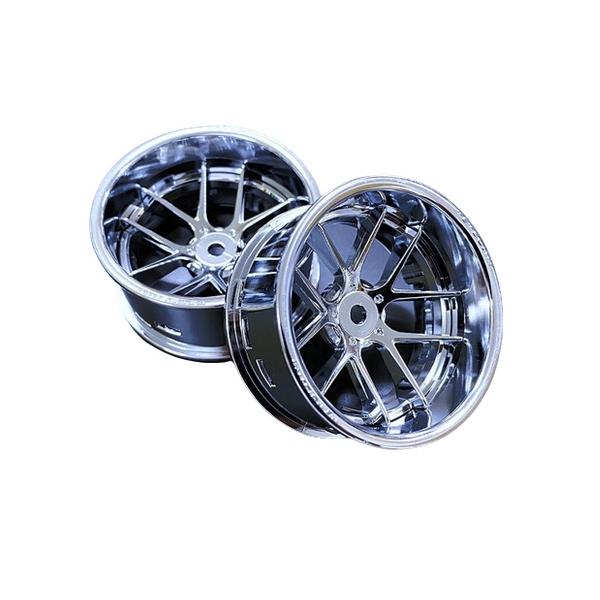 TT-8368 RIM-02（クローム）×2 DISC / ジャスミン（クローム）RIM-01(Chrome)DISK Jasmine（Chrome）3mm / 6mm / 9mm 世界１普及している1/10ラジコン用２ピースホイール。スー...