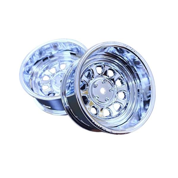 サンフラワー（クローム）＋ RIM-02（クローム）6mm / 9mm / 12mm世界１普及している1/10ラジコン用２ピースホイール。スーパーリム究極のスーパーリム は未来から来たホイールです。リムデザイン ２種類ディスクデザイン １０...