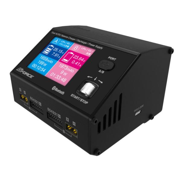 ＜製品特徴＞ DC最大800W、AC最大200Wの高出力AC/DC充放電器 異なる種類/容量のバッテリーを2本同時に充放電可能 指先ひとつでメニューの移動、決定が可能なアルミ製ダイヤルスイッチ パワーサプライ機能を搭載、最大27V/15Aの...