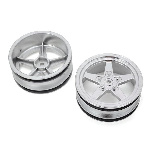 ≪ 内容物 ≫フロントスポークホイール2.2インチ（クローム） × 2マシンの足元を彩るクロームメッキのフロント用2.2インチホイール2個セット。