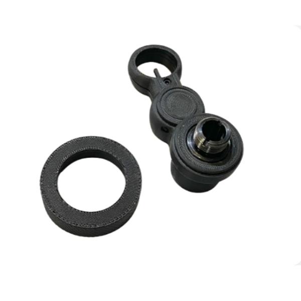 東京マルイ次世代MP5用のフロントサイトを交換することで、14mm逆ネジ仕様のハイダーやサイレンサーをダイレクトに装着可能。BURST-HEADオリジナルのSDハンドガードキットに合わせた42mm径サイレンサー用スペーサーも同梱。ネジ部は金...