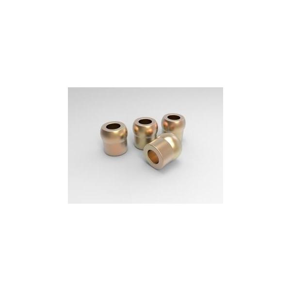 サスボールの材質をブラス製（真鍮）にしました。サスマウントなどの接触面の摩擦を軽減して、滑らかなサスペンションの動きを生み出します。※製品の性質上柔らかい材質ため大きなクラッシュなどに注意が必要です。