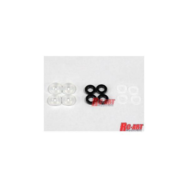 高い減衰効果を狙った新形状！ココが違う！従来のOリングと比べ、外径0.3mm・厚み0.4mmのサイズUPを行いさらにシャフトとの接触部分を2点接地により、シリンダー内へのエアの混入を防ぎ、高い減衰効果を発揮します。★耐油性素材を使用し膨張し...