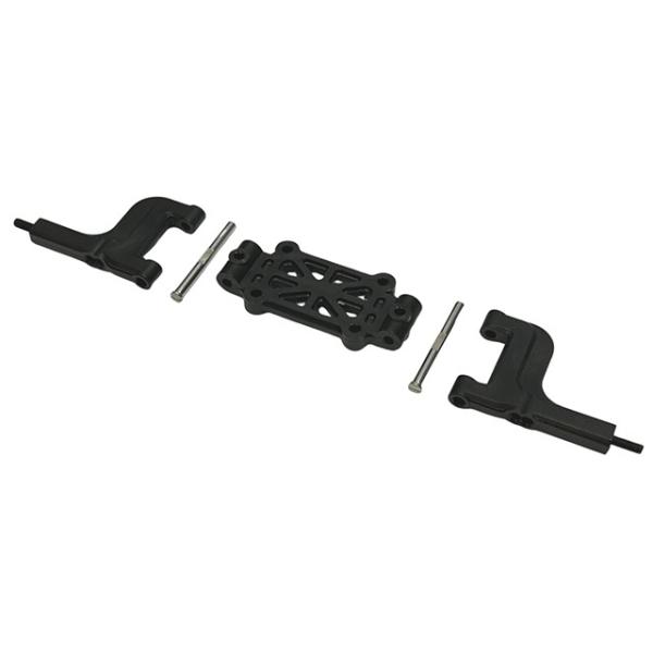 Reve D社 RDXにお使い頂ける、組立済フロントユニットです。強度アップとフロントの接地感を狙った設計※それぞれ単品で購入した場合に比べてお得なセットです。・高剛性ロアサスマウント(TP-646/TOPLINE)・広切角対応フロントロア...