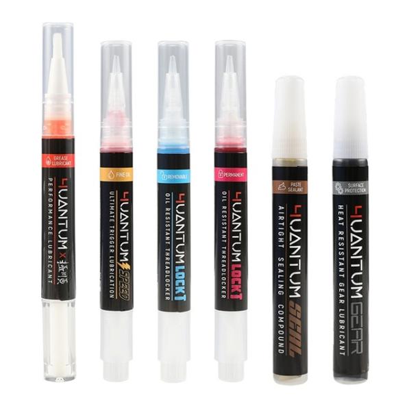 ペン型で使いやすく手が汚れないオイルです。内容物：4UANTUM クリックペン型ハイスピードオイル(イエロー)1本