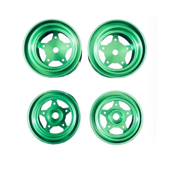 アルミ製のカラーホイールでオフロードカーがＣＯＯＬに決まる!!グラスホッパーやワーゲンオフローダーに取付可能タイヤの取付は接着ではなく挟み込むタイプなので取り外して何度でも使用できます。【商品仕様】材質：アルミ製カラー：４種シルバー（BH-...