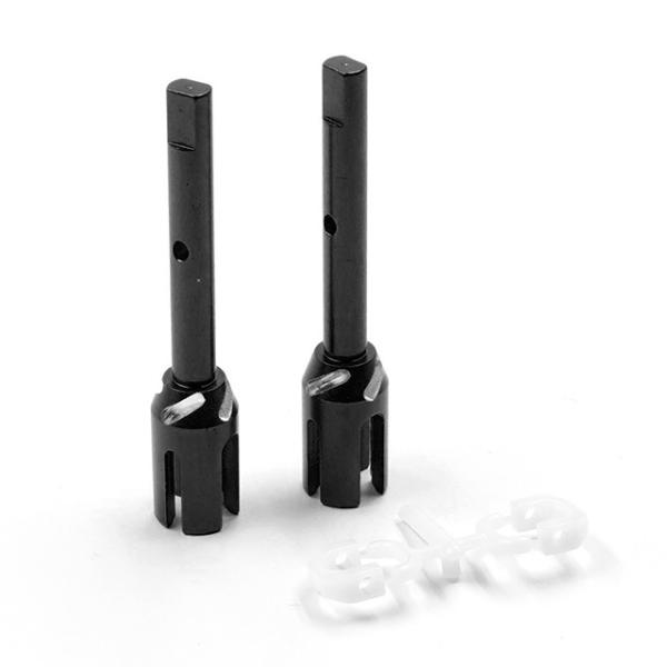 タミヤ TT02 用の軽量アルミ センター シャフト ジョイントです。付属のドライブシャフト プロテクターと一緒に使用することも、プロテクターなしで使用してよりダイレクトな感触を得ることもできますが、摩耗率は高くなります。対応機種：タミヤ ...