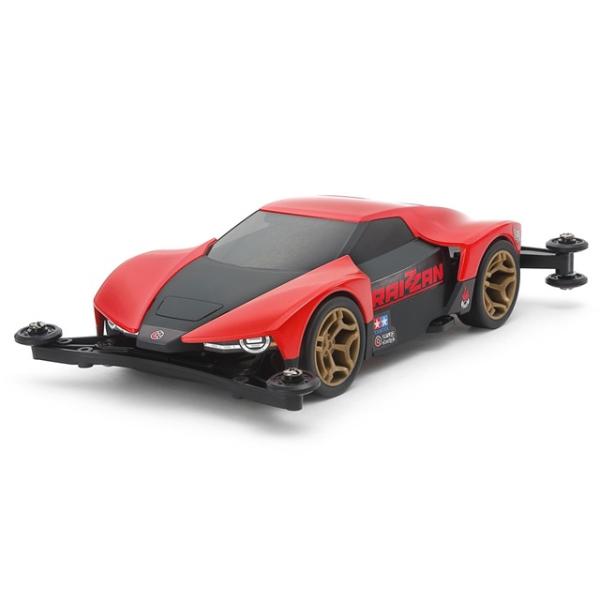 全長=156 mm　写真はキットを組み立て、塗装したものです【 新世代のフォルムと走り ライザン、見参 】 高性能な走りでレースも楽しい四輪駆動レーサーのプラスチックモデル組み立てキットです。ミニ四駆 ライザンは『ライキリ』や『エレグリッタ...