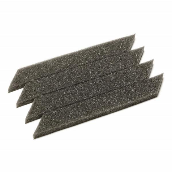 ツーリングカー用の26mm幅タイヤにジャストフィットするインナースポンジです。円形にしてタイヤにはめ込みます。トレッド面を均一に接地させることで高いグリップ力と偏磨耗を防ぎます。26mm幅ナローサイズインナースポンジ（灰色）×4