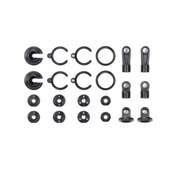 【RCカーの性能アップやセッティングに役立つパーツです】ローフリクションダンパー・スーパーローフリクションダンパー・TRFダンパー各種に使用できる、ダンパーエンド、トップエンド、スプリングリテーナー、樹脂製ピストン、樹脂製ダンパースペーサー...