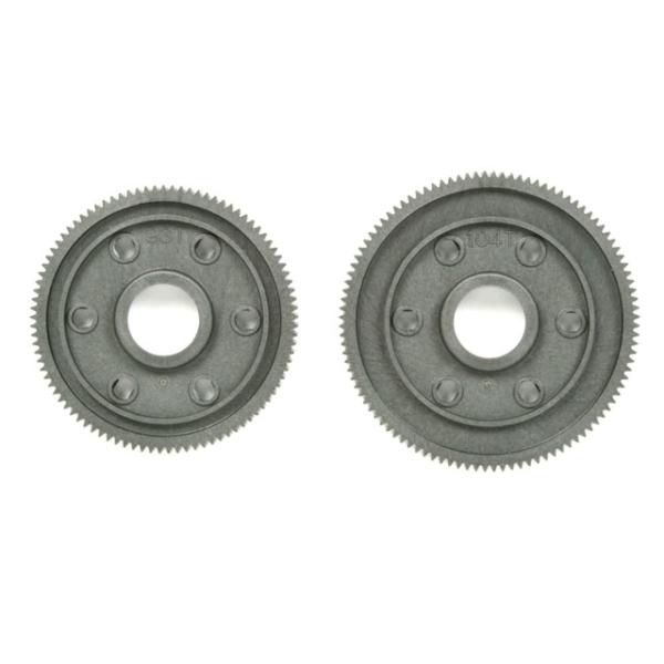 F103GTシャーシキットの発売に伴い、ノーマルの0.6モジュールギヤーに対し、静かで細かいギヤー比のセッティングが可能・効率の高い0.4モジュールギヤーの2枚セットをラインアップ。モリブデンを混入したガラス入りナイロンで成形、デフリング部...