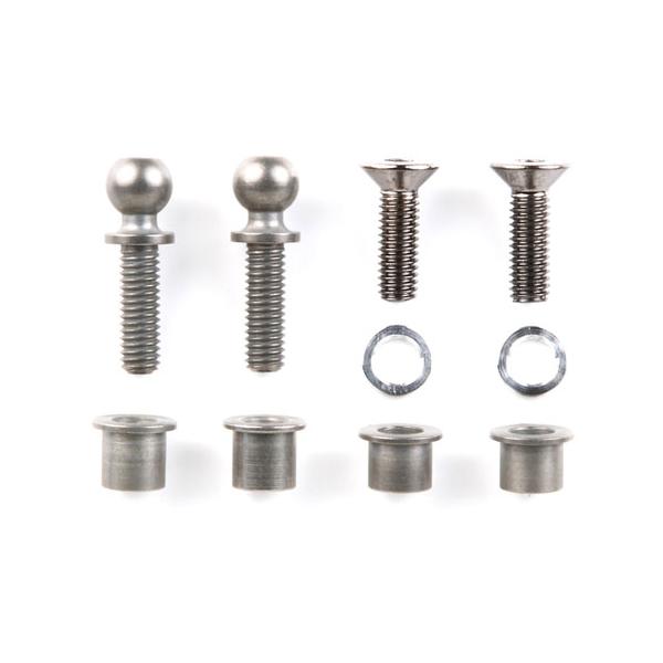 表面に潤滑性が優れるフッ素コートを施すことで、摺動部の動きがスムーズになります。TA07 MSX シャーシ・TRF420シャーシ・TRF420Xシャーシ・TRF421シャーシの場合… アッパーフランジパイプ、キングピンのみ使用可