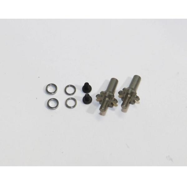 Anodized aluminum hex hub set.Features unique lightweight and precise design.Includes1 x Shims set (2 x 1.0mm and 2 x 2....