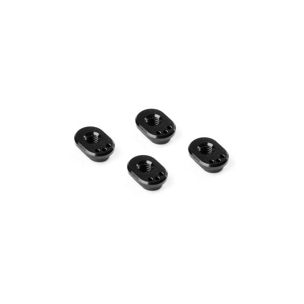 Alu eccentric bushing for caster adjustment. Allows for 5 degrees of front caster, as well as for the rear in two steps,...