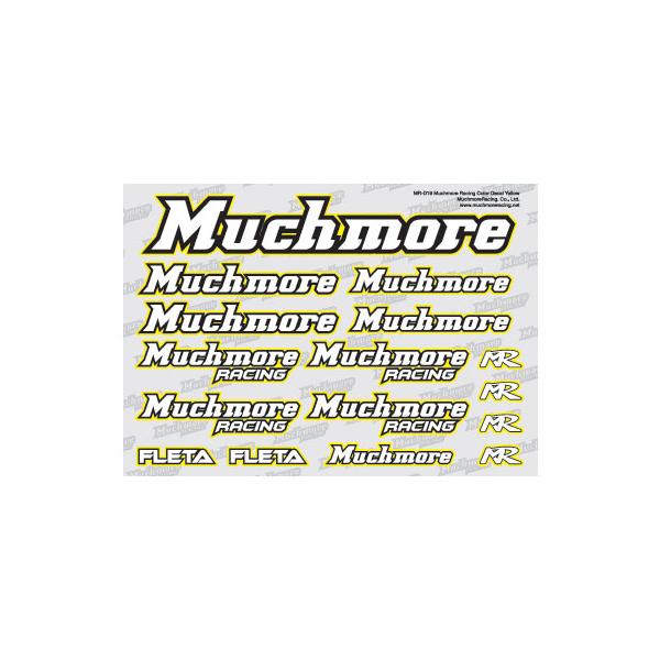 Muchmore Racing　ロゴデカールは、製造時にカットラインを入れてあるので煩わしいカット作業が不要です。台紙から剥がしてボディに貼るだけで、トップドライバーやワークスカーのようにカラーリングとマッチした美しいボディに仕上がります。...