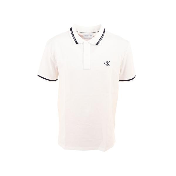 CALVINKLEIN JEANS スーパースポーツゼビオ ゼビオ Super Sports XEBIO スポーツカジュアル カットソー Men's Mens メンズ めんず 男性 トップス 白 ホワイト ポロシャツ メンズ 半袖 ゼビオお...