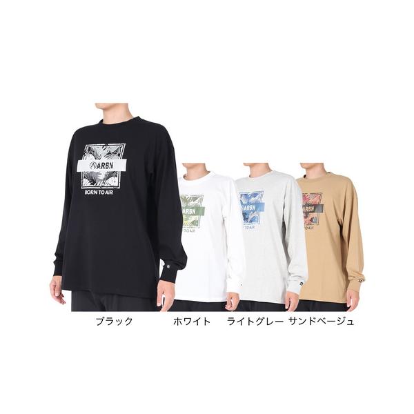 2023年秋冬モデル 2023fwmodel エアボーン ARBN スーパースポーツゼビオ ゼビオ Super Sports XEBIO アクションウエア Tシャツ Men's Mens メンズ めんず 男性 長袖 トップス 黒 ブラック ...