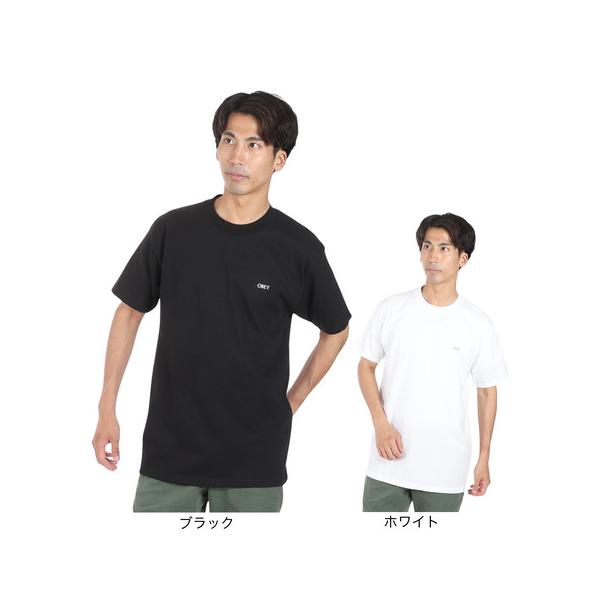 2024年春夏モデル 2024ssmodel オベイ OBEY スーパースポーツゼビオ ゼビオ Super Sports XEBIO スポーツカジュアル カットソー Men's Mens メンズ めんず 男性 トップス 黒 ブラック 202...