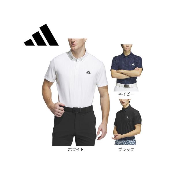 アディダス ADIDAS ヴィクトリアゴルフ ビクトリアゴルフ Victoria Golf ゴルフニット ゴルフウェア トップス 半袖ポロシャツ Men's Mens メンズ めんず 男性 メンズウェア ゴルフウェアメンズ 黒 ブラック 汗...
