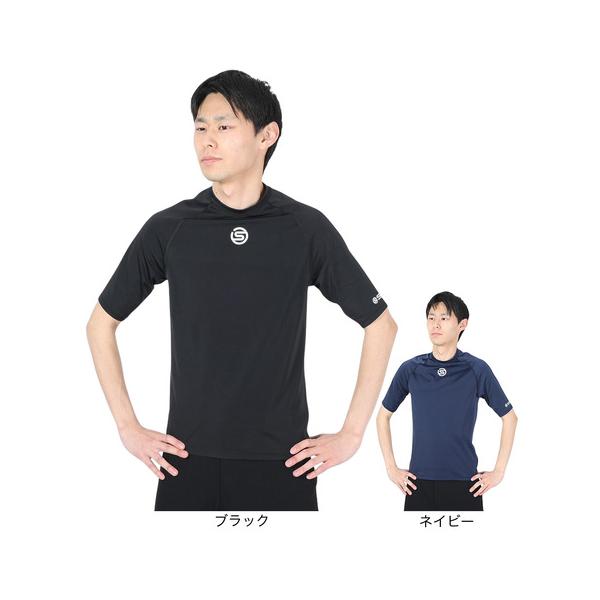 2024年春夏モデル 2024ssmodel スキンズ SKINS スーパースポーツゼビオ ゼビオ Super Sports XEBIO マルチウエア 半袖ウェア Men's Mens メンズ めんず 男性 黒 ブラック 通勤 通学 普段着...