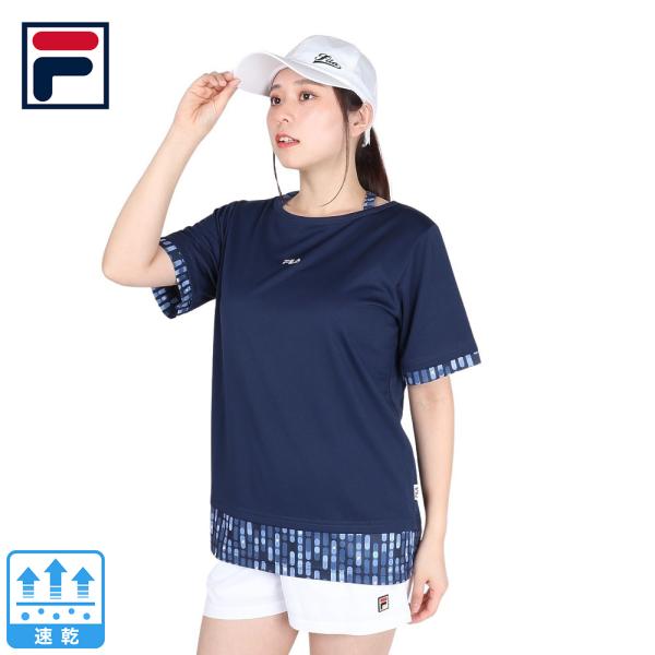 フィラ FILA スーパースポーツゼビオ ゼビオ Super Sports XEBIO テニス テニス用品 tennis テニスウエア ウェア テニスシャツ シャツ Tシャツ 半袖 ショートスリーブ Lady's Ladys レディース れ...
