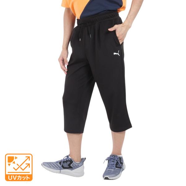 プーマ PUMA スーパースポーツゼビオ ゼビオ Super Sports XEBIO スポーツパンツ クロップドパンツ ボトム Men's Mens メンズ めんず 男性 スポーツアパレル スポーツウェア 黒 ブラック 通勤 普段着 部活...