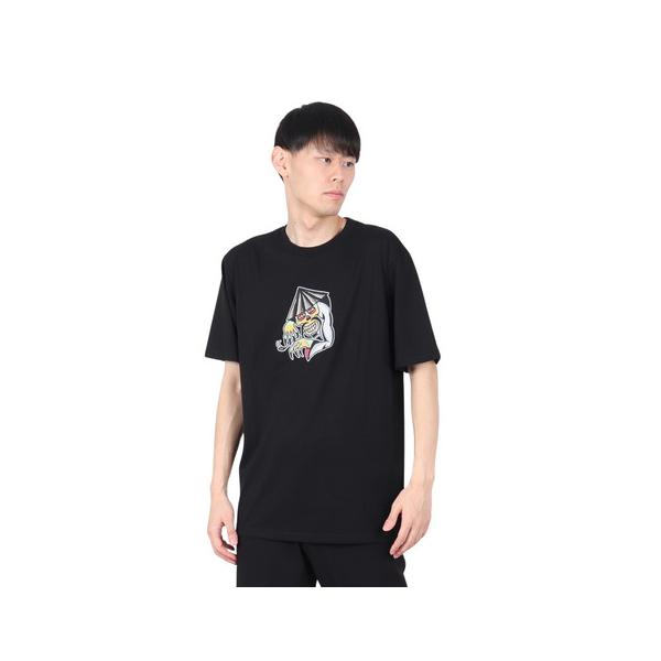 ボルコム VOLCOM スーパースポーツゼビオ ゼビオ Super Sports XEBIO アクションウエア Tシャツ Men's Mens メンズ めんず 男性 半袖 トップス 黒 ブラック 通勤 通学 普段着 部屋着 ルームウェア 部...