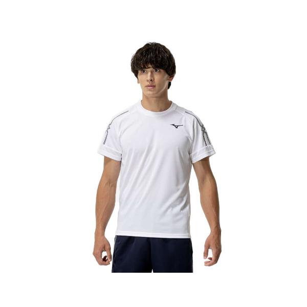 ミズノ MIZUNO スーパースポーツゼビオ ゼビオ Super Sports XEBIO 陸上 陸上ウェア ウェア Ｔシャツ 半袖 ショートスリーブ 練習着 白 ホワイト スポーツウェア トップス ランニングウェア 0222zorome ...