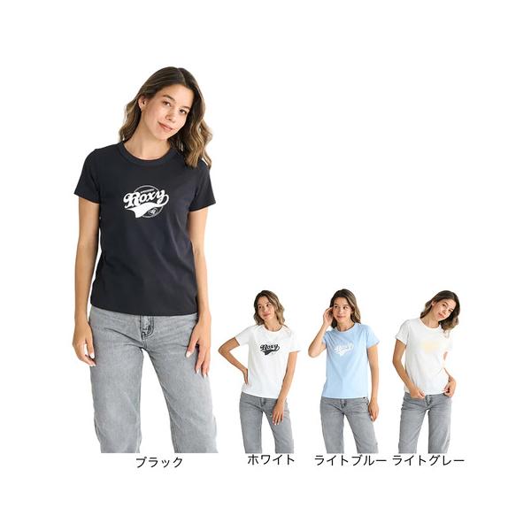 2025年春夏モデル 2025ssmodel ロキシー ROXY スーパースポーツゼビオ ゼビオ Super Sports XEBIO アクションウェア Tシャツ Lady's Ladys レディース れでぃーす 女性 半袖 トップス黒 ブ...