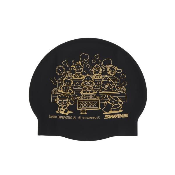 スワンズ SWANS スーパースポーツゼビオ ゼビオ Super Sports XEBIO 競泳小物 アクセサリー スイムキャップ スイミング 水泳 プール スイム 大人 黒 ブラック スイミングキャップ 大人用 男女兼用 ユニセックス 競...