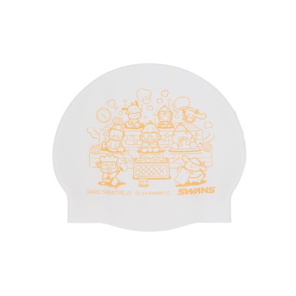 スワンズ SWANS スーパースポーツゼビオ ゼビオ Super Sports XEBIO 競泳小物 アクセサリー スイムキャップ スイミング 水泳 プール スイム 大人 白 ホワイト スイミングキャップ 大人用 男女兼用 ユニセックス 競...