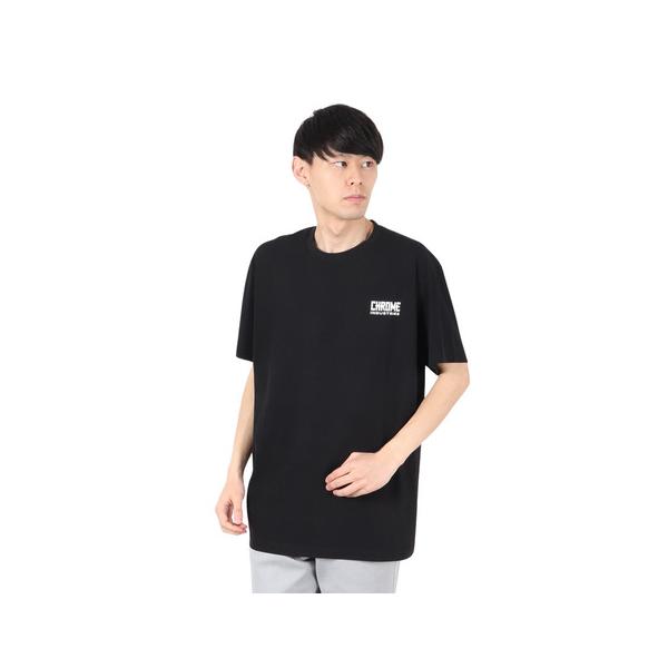 クロム CHROME スーパースポーツゼビオ ゼビオ Super Sports XEBIO スポーツカジュアル カットソー Men's Mens メンズ めんず 男性 トップス 黒 ブラック  吸水 冷感 接触冷感 紫外線防止 遮熱 部活 ...