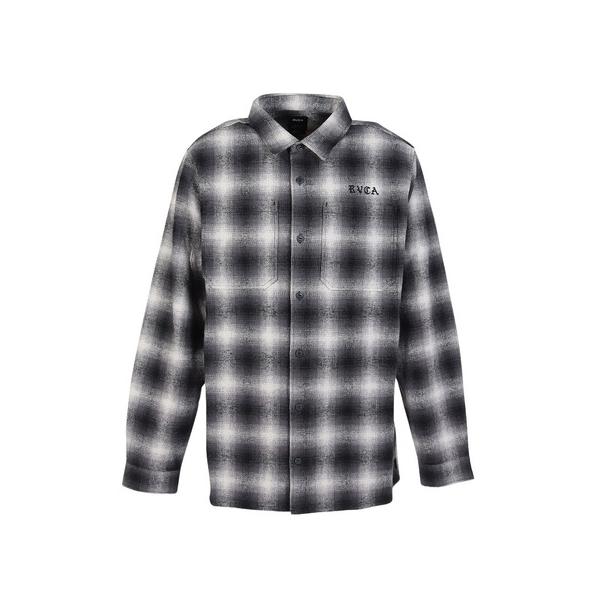 2025年秋冬モデル 2025fwmodel ルーカ RVCA スーパースポーツゼビオ ゼビオ Super Sports XEBIO アクションウエア 布帛シャツ Men's Mens メンズ めんず 男性 長袖 トップス 黒 ブラック