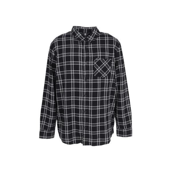 2025年秋冬モデル 2025fwmodel ボルコム VOLCOM スーパースポーツゼビオ ゼビオ Super Sports XEBIO アクションウエア 布帛シャツ Men's Mens メンズ めんず 男性 長袖 トップス 黒 ブラック