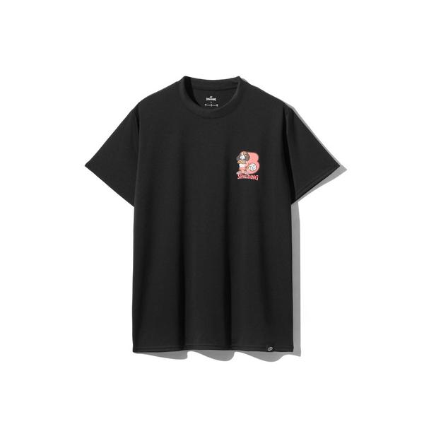 スポルディング SPALDING スーパースポーツゼビオ ゼビオ Super Sports XEBIO バレーボール バレー volleyball バレーボールウエア ウェア Ｔシャツ 半袖 ショートスリーブ 練習着 黒 ブラック SMT2...