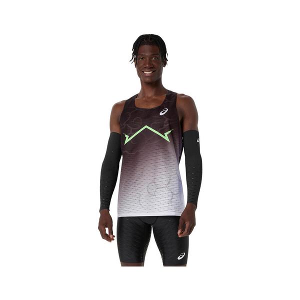 アシックス ASICS スーパースポーツゼビオ ゼビオ Super Sports XEBIO ランニング ランニングシャツ Men's Mens メンズ めんず 男性 黒 ブラック  部活 クラブ 普段着 タンクトップ マラソン ジョギング...