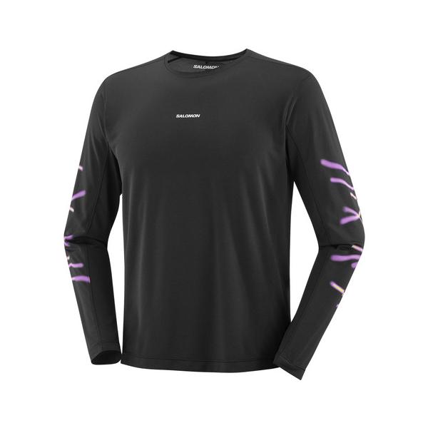 2026年春夏モデル 2026ssmodel サロモン SALOMON スーパースポーツゼビオ ゼビオ Super Sports XEBIO ランニング ランニングシャツ Men's Mens メンズ めんず 男性 黒 ブラック