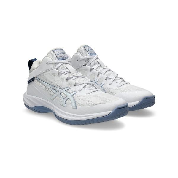 アシックス ASICS スーパースポーツゼビオ ゼビオ Super Sports XEBIO バスケットシューズ バスケットボールシューズ 靴 レギュラー 2E 屋内 屋内コート 内履き ミッドカット ホワイトネイビー 軽量 1063A09...