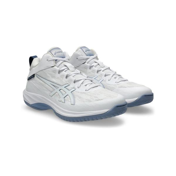 アシックス ASICS スーパースポーツゼビオ ゼビオ Super Sports XEBIO バスケットシューズ バスケットボールシューズ 靴  レギュラー 4E 屋内 屋内コート 内履き ミッドカット ホワイトネイビー 軽量 1063A0...