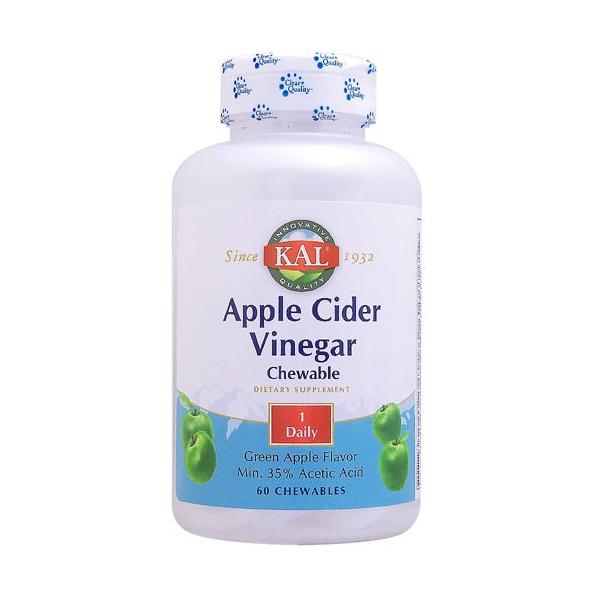 KALのアップルサイダービネガーはリンゴ酢を、1粒に500mgとしっかり配合。口の中で溶かして手軽に補給できるチュワブルタイプで、液体のままリンゴ酢を飲むのは苦手な方やめんどくさいという方におすすめです。 ■発売元：KAL（カル） ■生産国...