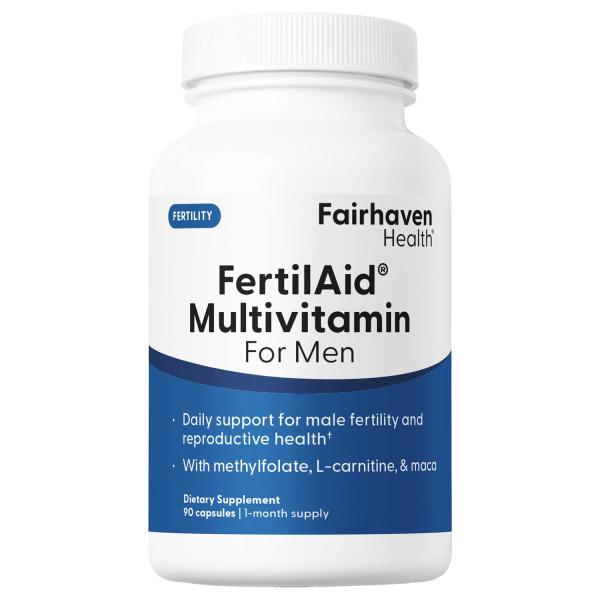 赤ちゃんを望む男性の毎日を応援！FertilAid? Multivitamin For Menは、精子の健全性と男性の健康をサポートするために開発された、特許取得済みの妊活サプリメント。ツー・イン・ワン処方で、マルチビタミンと独自の妊活ブレ...